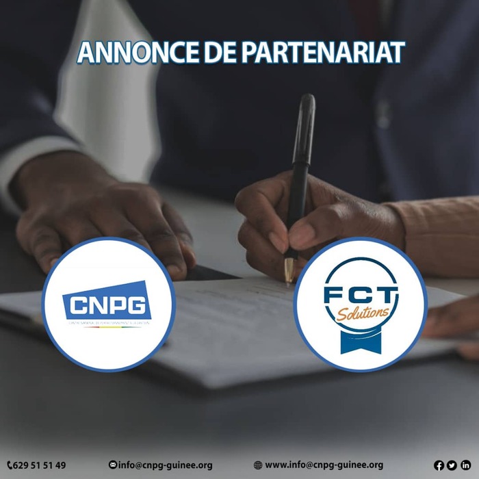 Signature d'un partenariat entre le CNPG et le FCT Solutions :: cnpg-guinee